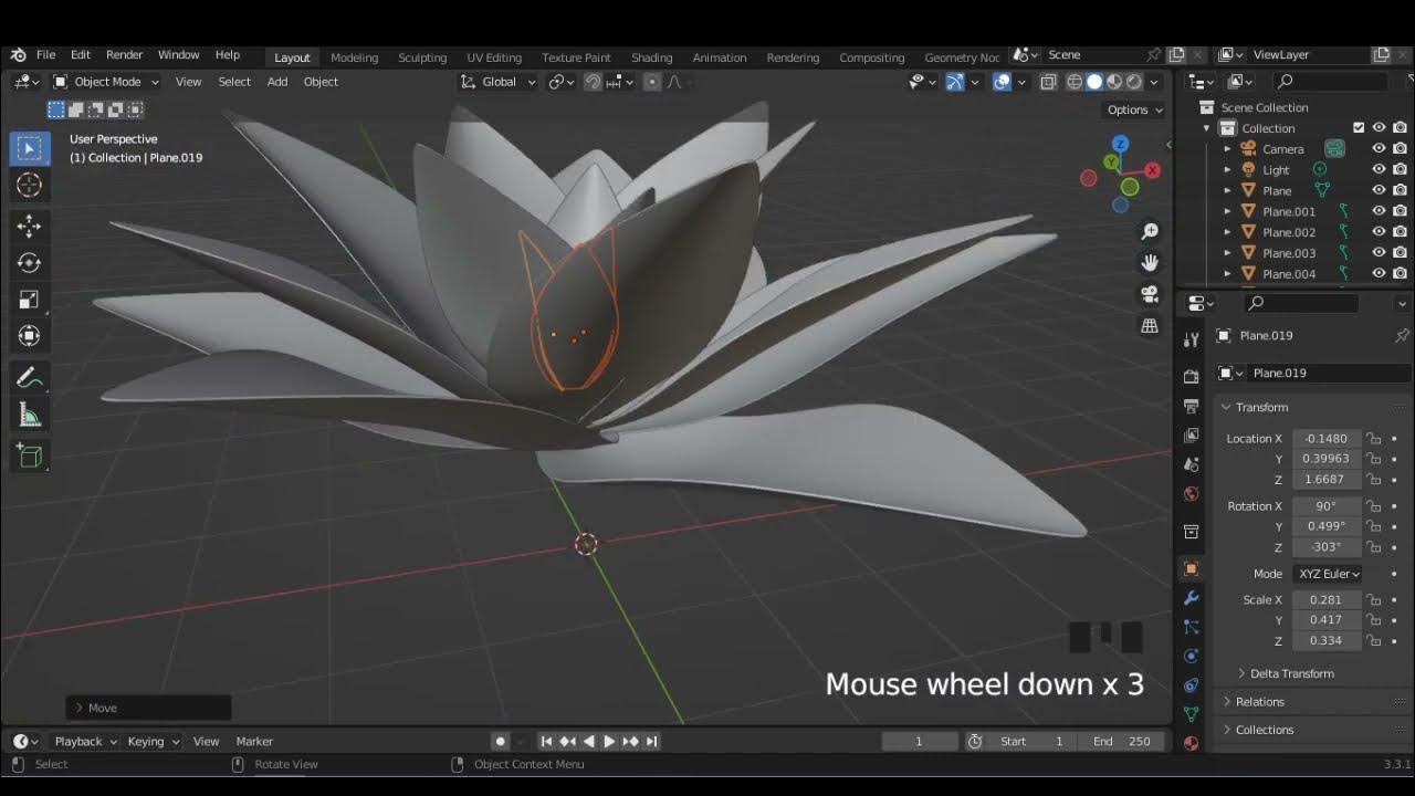Modeling flower in Blender - YouTube