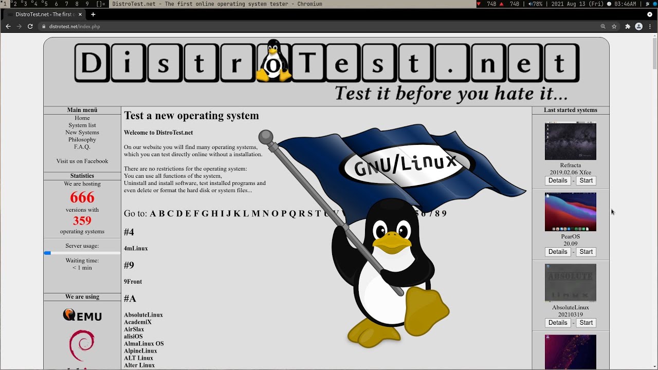 Distrotest - A gem for distro hoppers - YouTube