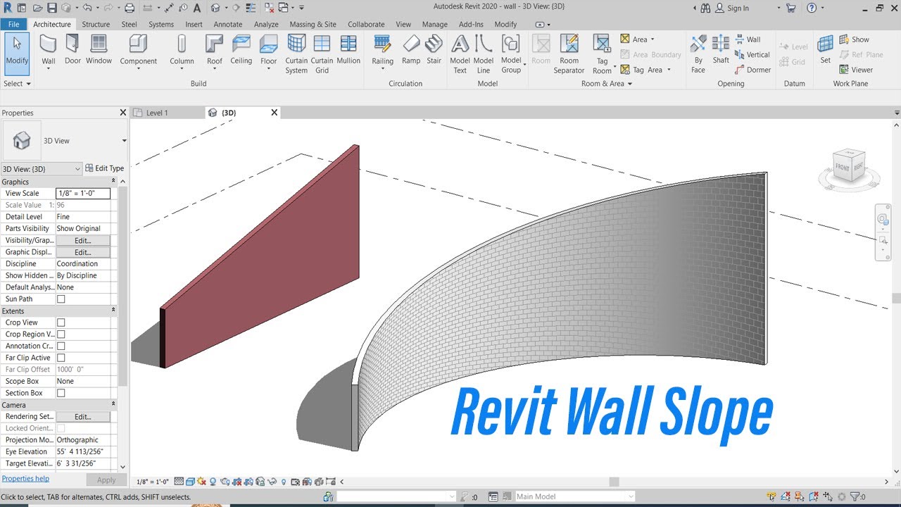 Revit Curve Wall Slope And Linear Wall Slope YouTube revit-curve-wall-slope-and-linear-wall-slope-youtube