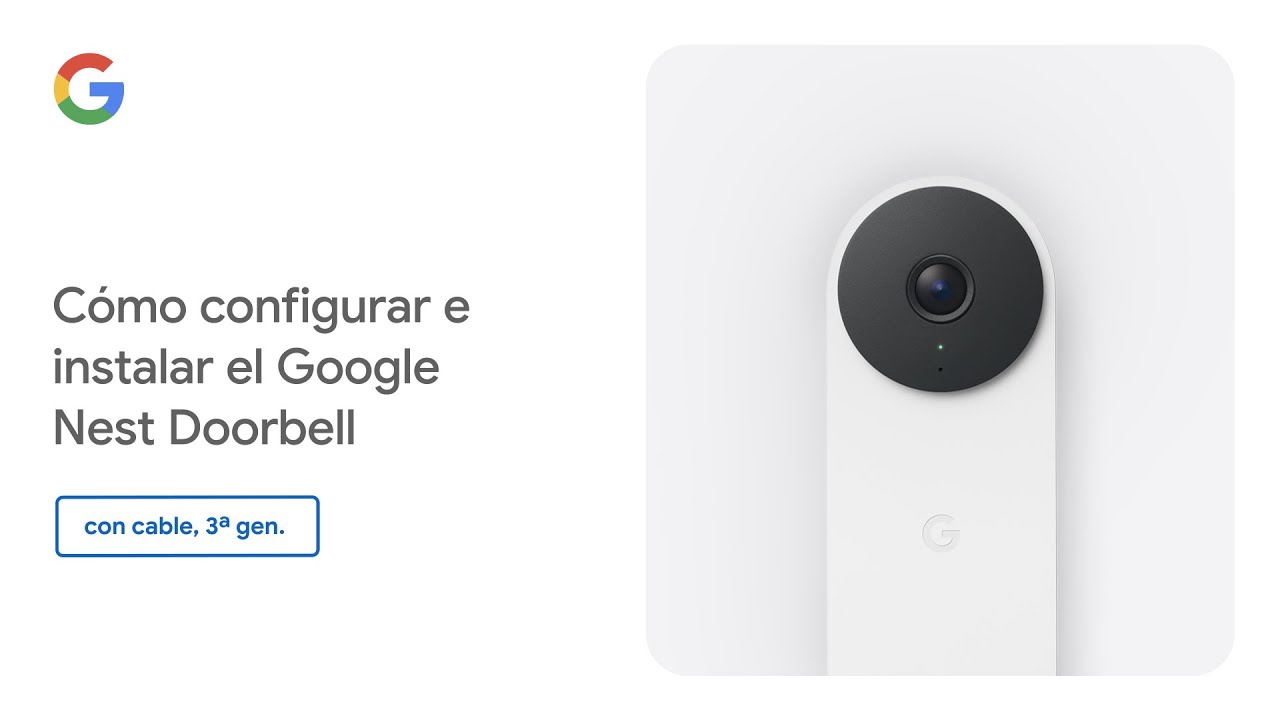 Cómo configurar e instalar el Google Nest Doorbell (con cable, 3a gen.) - YouTube