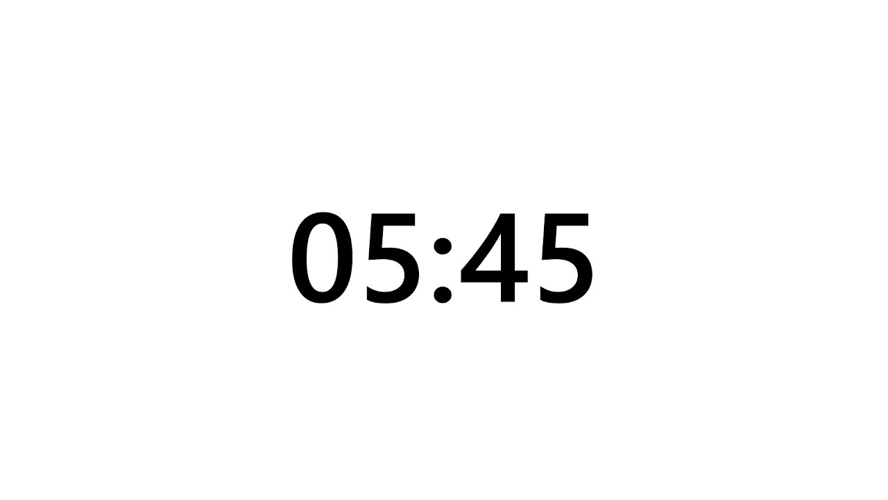 Timer for 5 minutes and 45 seconds - YouTube