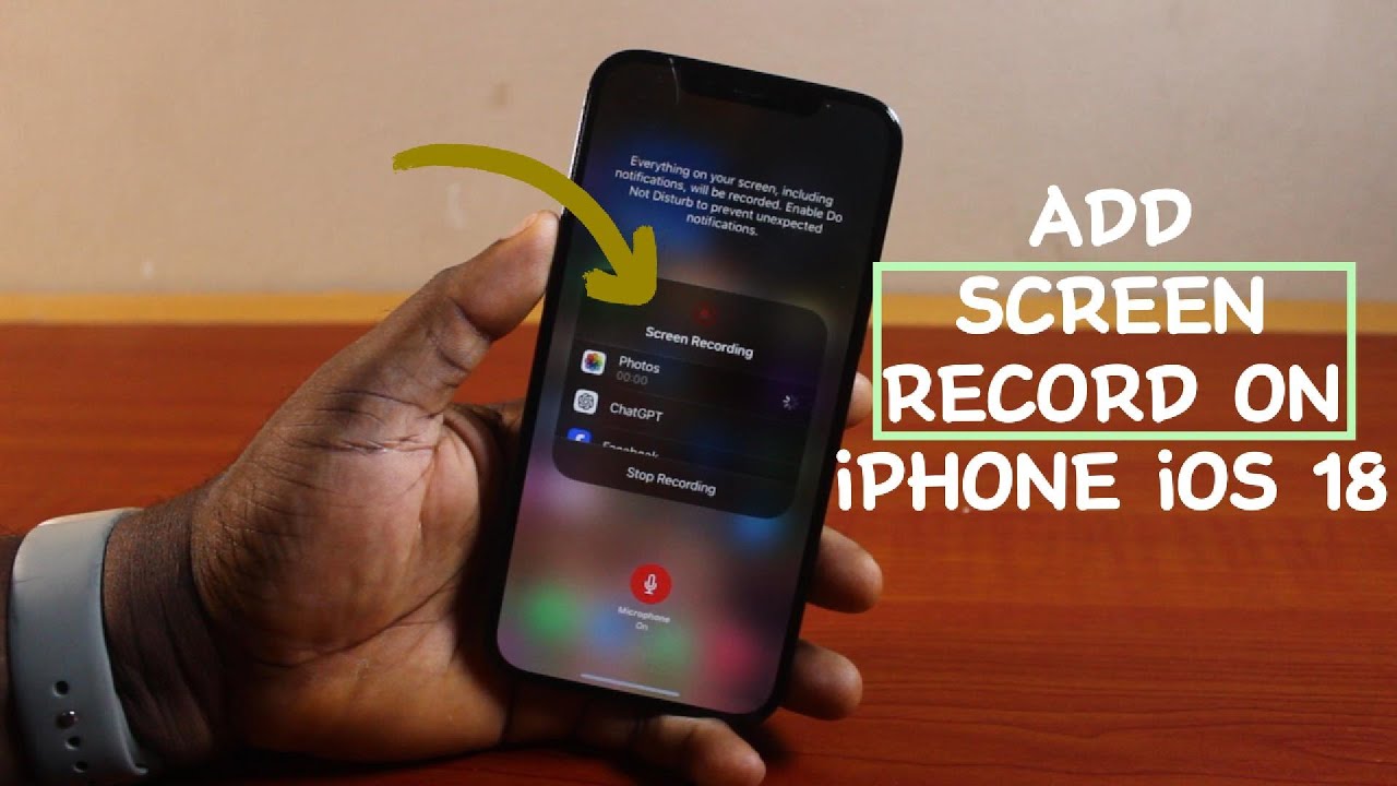 How to Add Screen Record on iPhone iOS 18 - YouTube