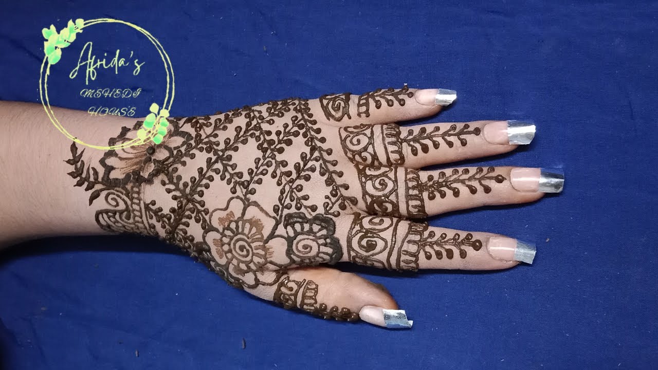 Lotus Mehedi Tutorial || Vines or Leaves Mehedi Tutorial ...