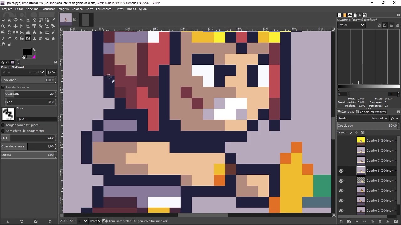 GIMP É POSSÍVEL CRIAR ANIMAÇÕES? #3 CRIAR SUA PIXEL ART - YouTube