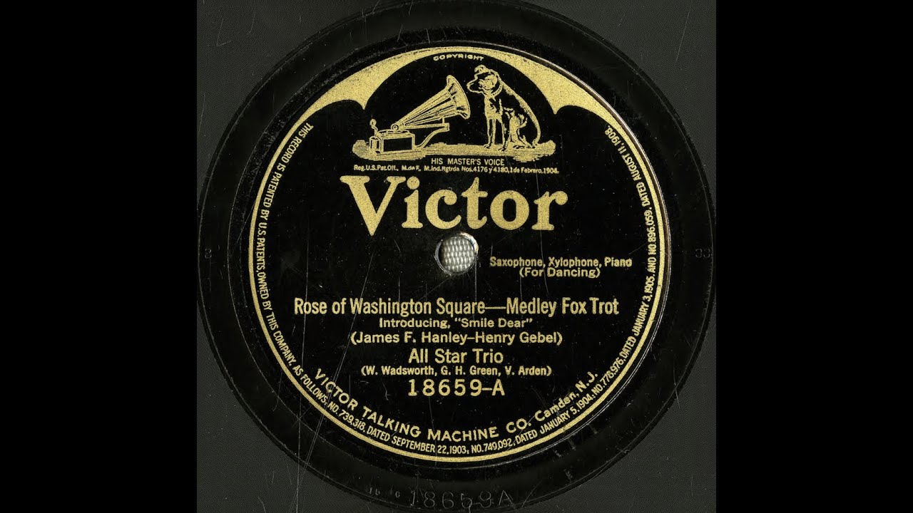 “Rose of Washington Square” (James F. Hanley-Henry Gebel) played by the ...