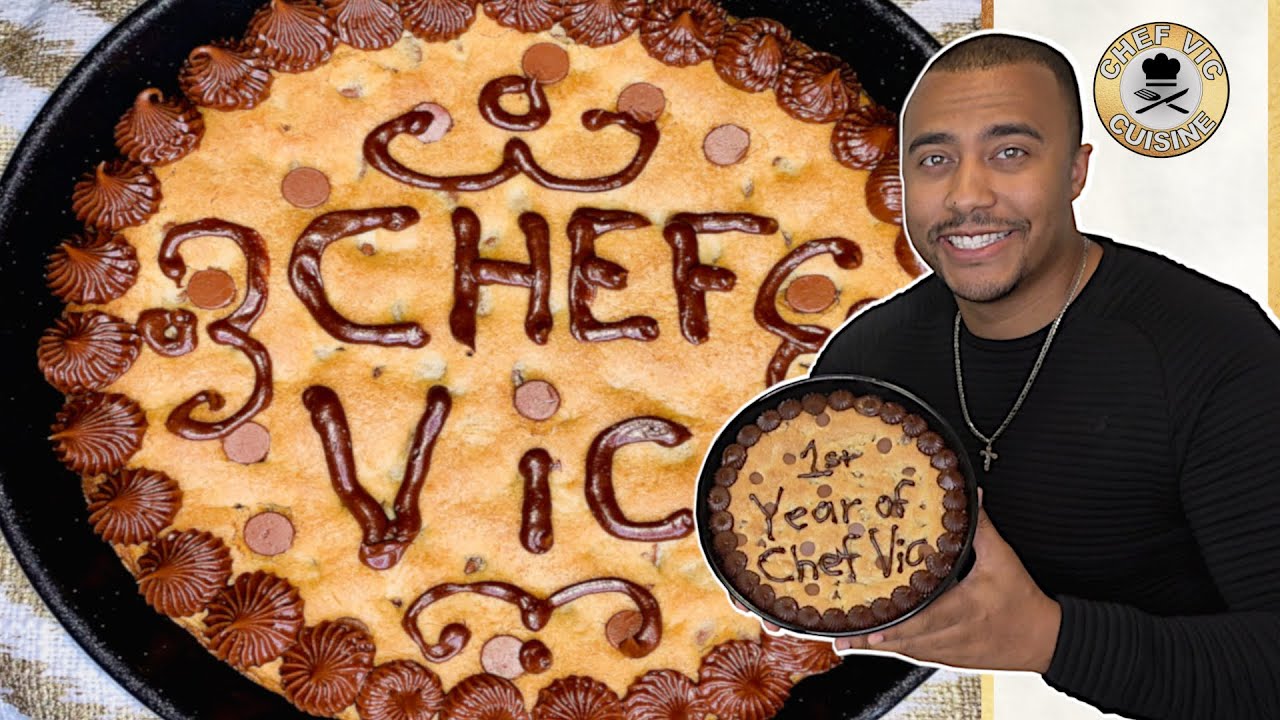 How to Make a Cookie Cake! | 1 Year Anniversary of Chef Vic Cuisine ...