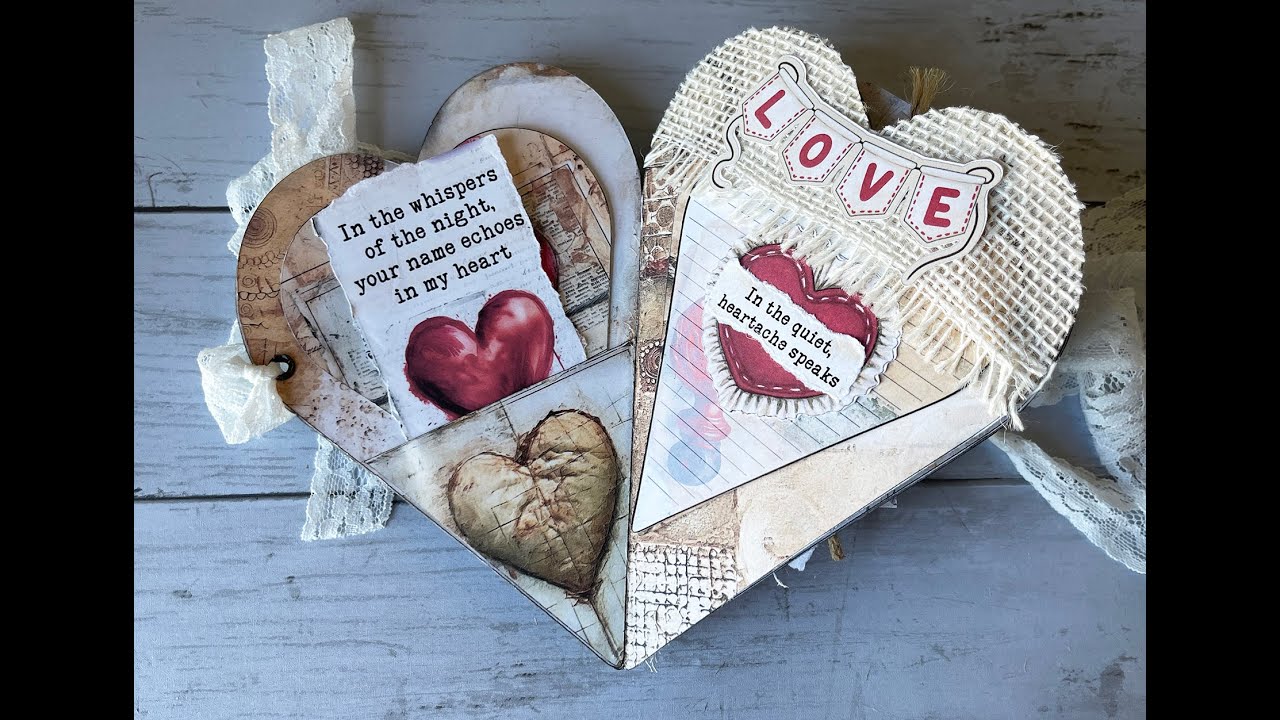 SS Digital Studio Heart Folio, Folder, Journal - Valentine Digital Kit ...