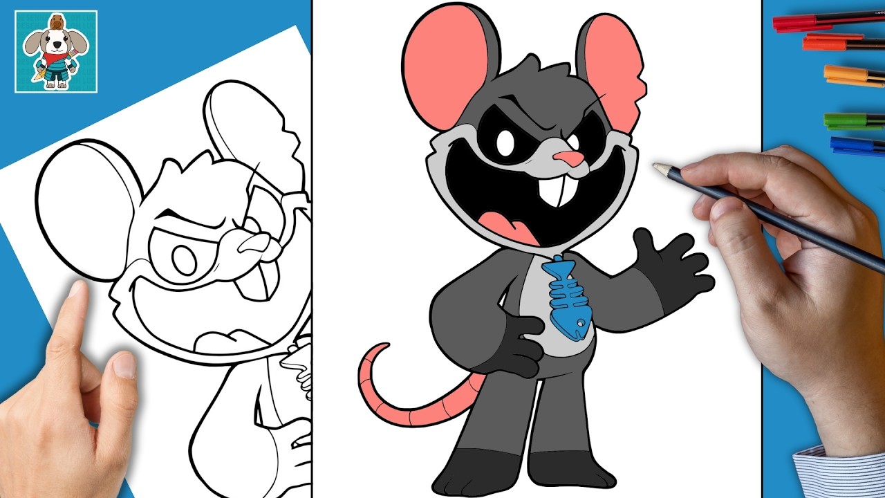 How to draw Touille | Poppy Playtime 4 | HVORDAN TEGNE | Step by Step ...