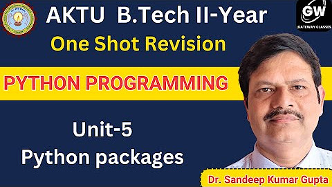 Python Programming : AKTU 2024-25 ( Sandeep Sir ) - YouTube