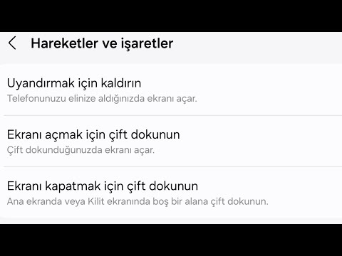 Samsung çift tıklama ile ekran açma kapatma iki kere basarak ekran açma kapatma