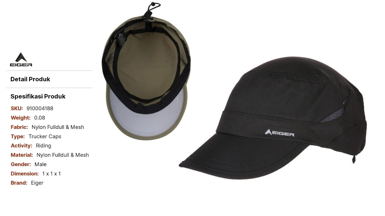 TOPI EIGER SOLE MERCENARY CAP || TOPI EIGER || 910004188 - YouTube