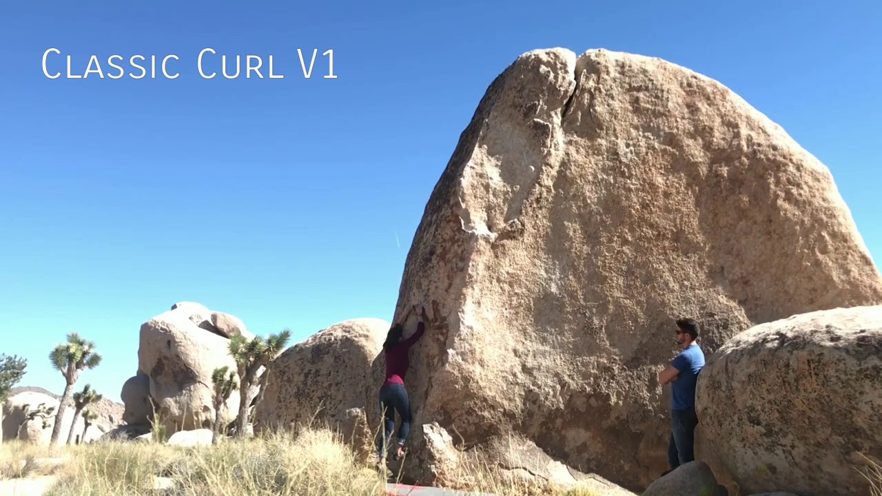 Classic Curl V1 | Joshua Tree Bouldering - YouTube