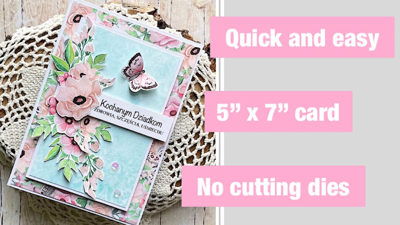 No cutting dies require // quick and easy card tutorial #fussycutting # ...