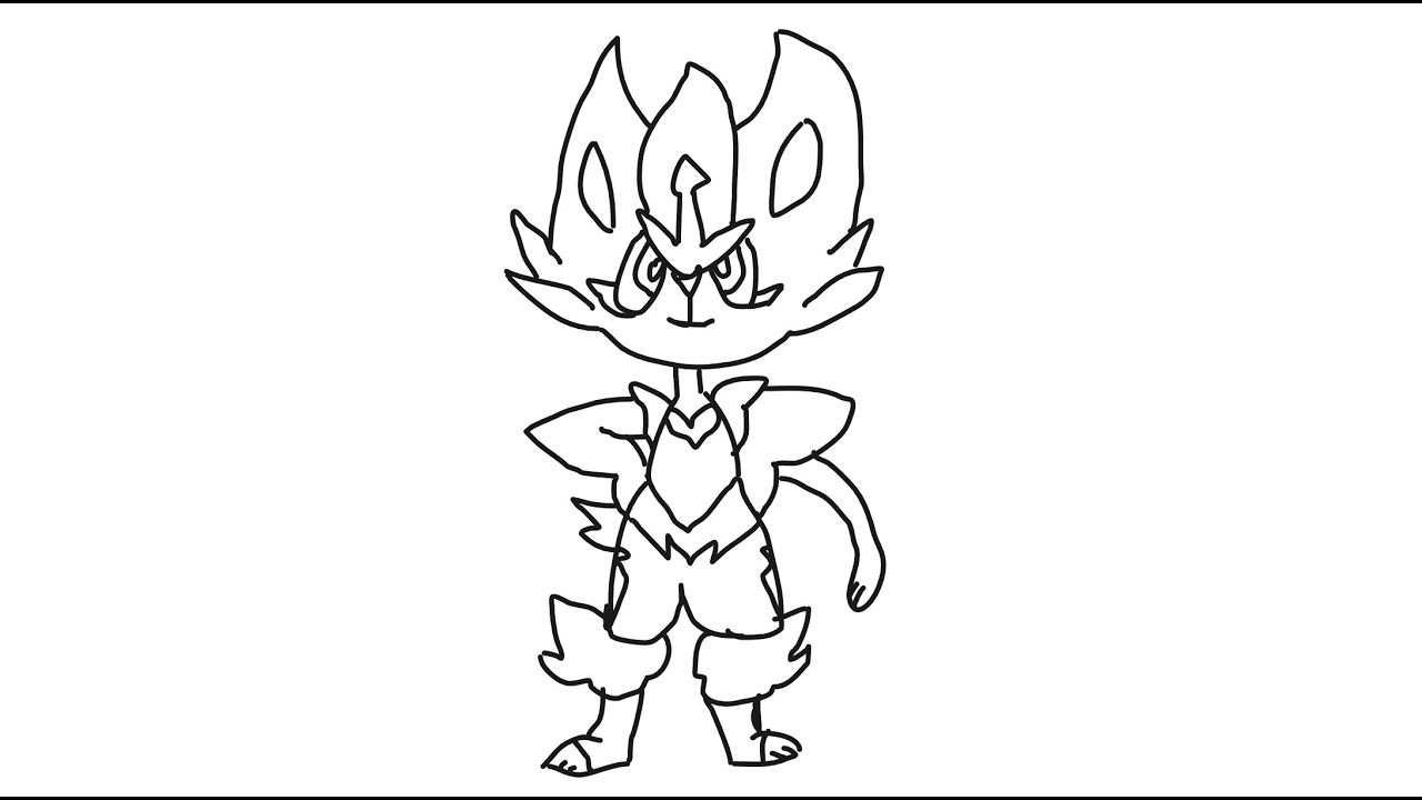 How to draw Cinderace Pokemon | Step by step guide - YouTube