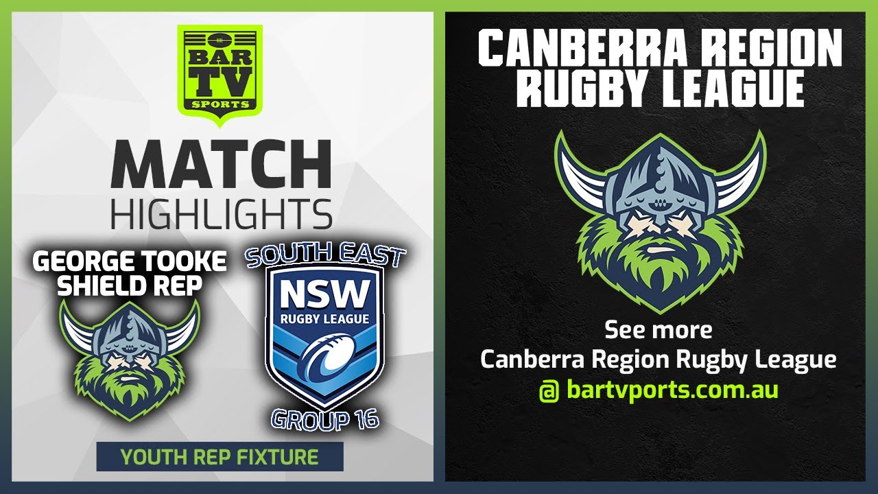 George Tooke Shield v Group 16 - Youth Rep Highlights | Canberra Region ...
