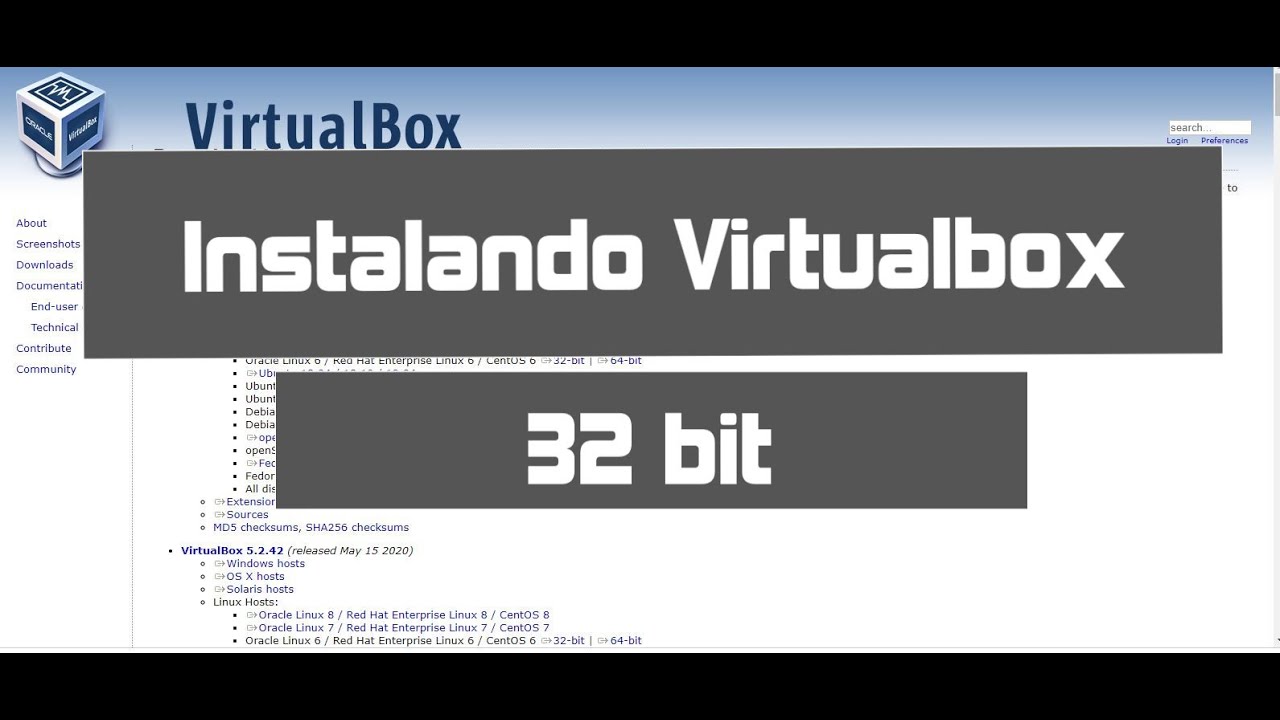 Como Instalar virtualbox 32 bit para todos los winndows - YouTube