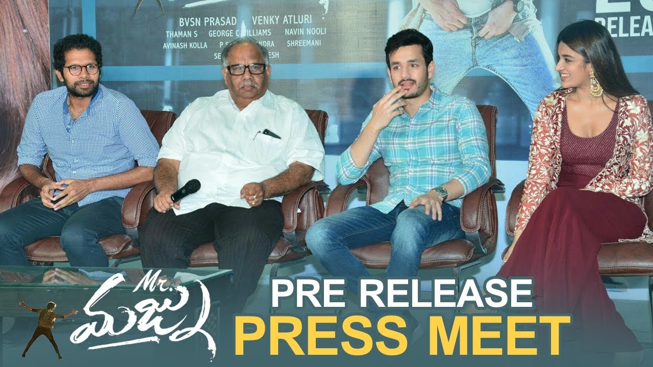 Mr Majnu Movie Team Pre Release Press Meet | Akhil Akkineni | Nidhhi ...