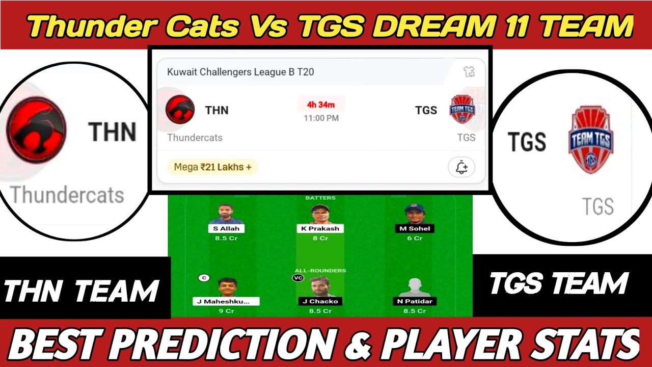 Thunder Cats VS TGS Dream11 Team | Kuwait Challengers League B T20 ...