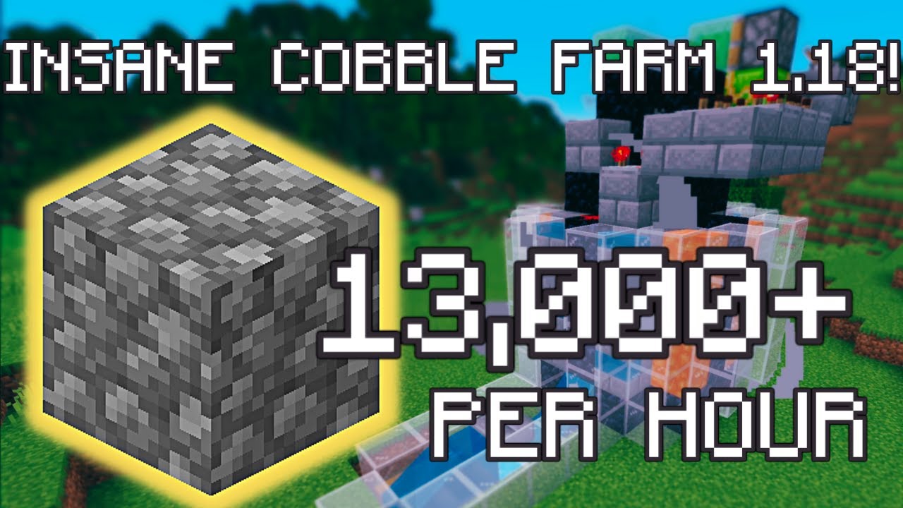 Simple Automatic Cobblestone Farm | Minecraft 1.18 - YouTube