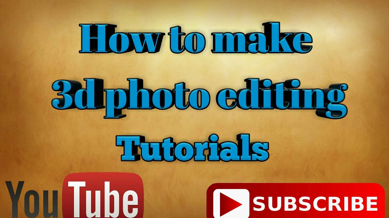 How to make 3d photo editing - YouTube