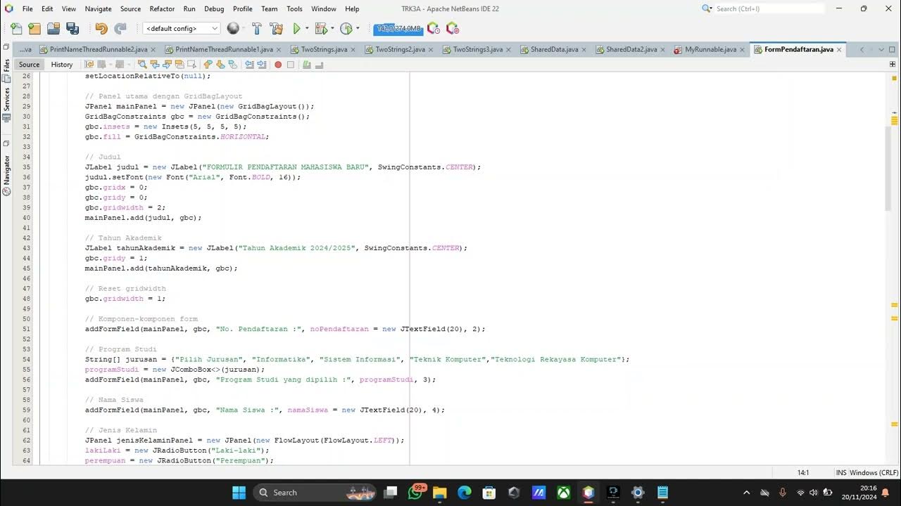 Tugas membuat Form menggunakan bahasa JavaScript - YouTube