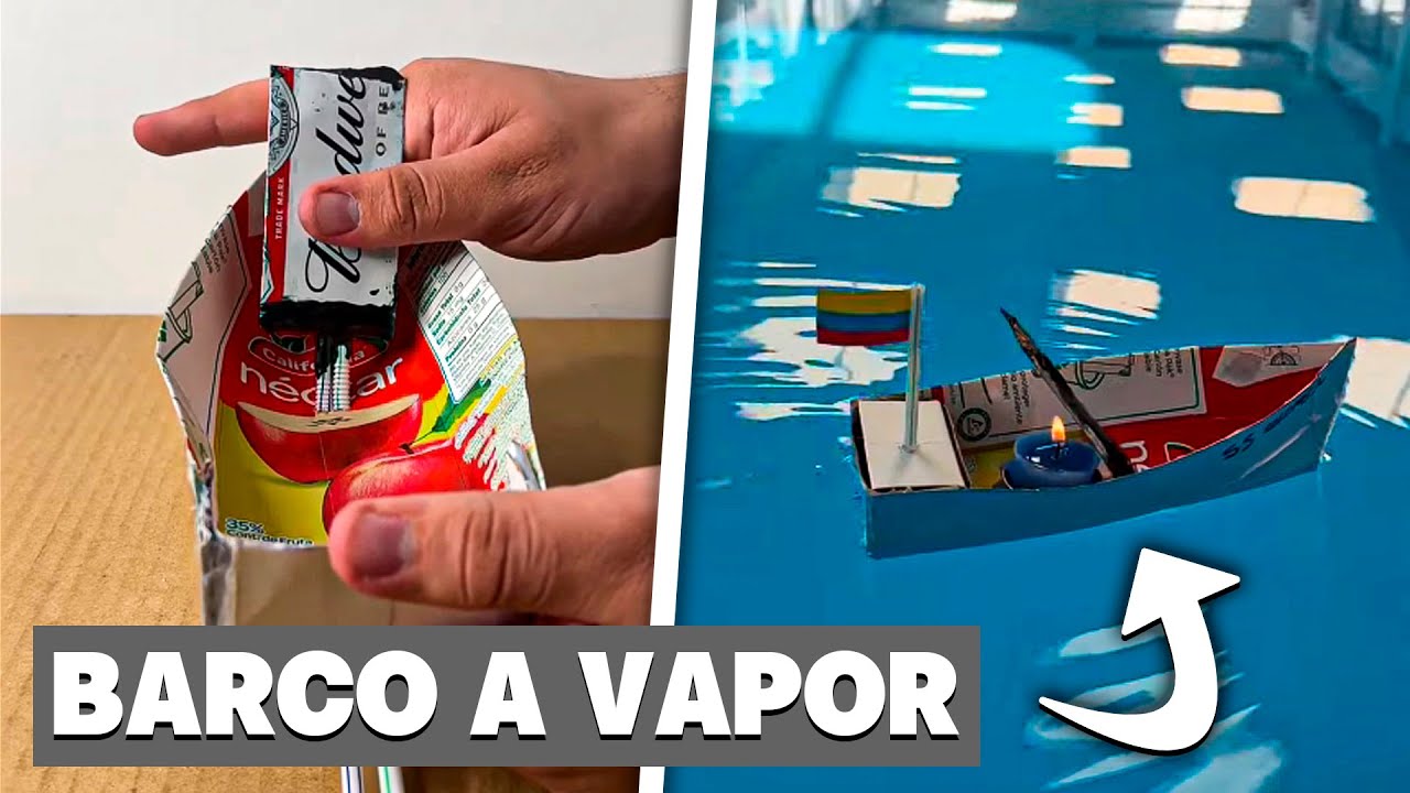 Como hacer el Barco a Vapor más simple del mundo. - YouTube