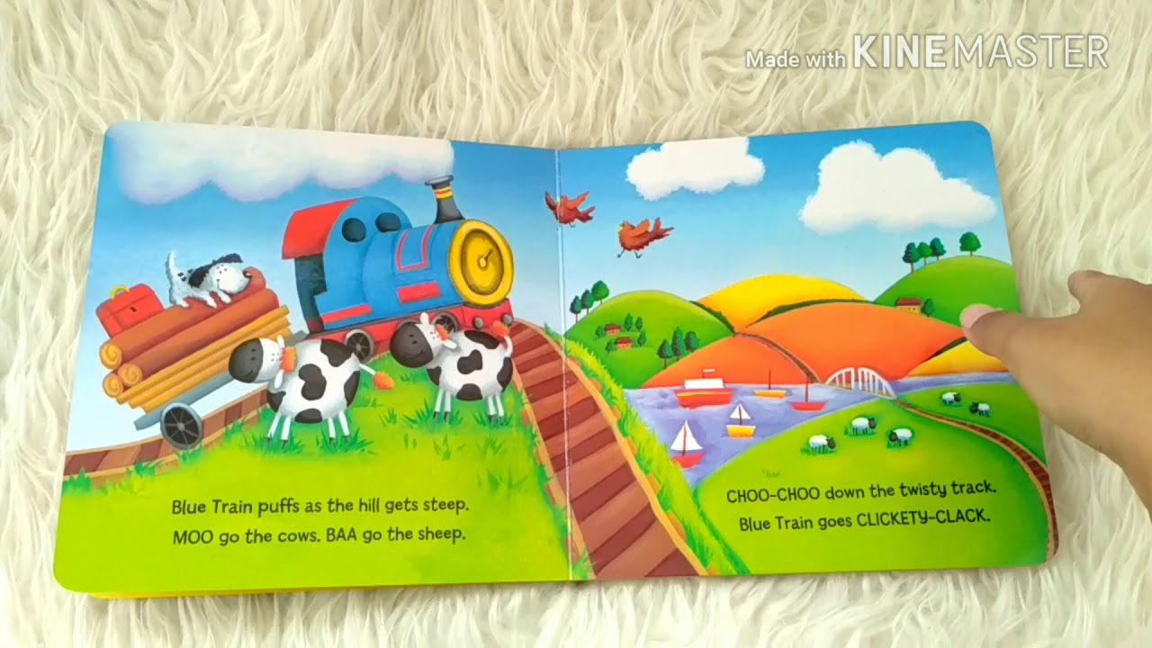 Blue Train Story Board Book (with touch & feel texture on front cover ...