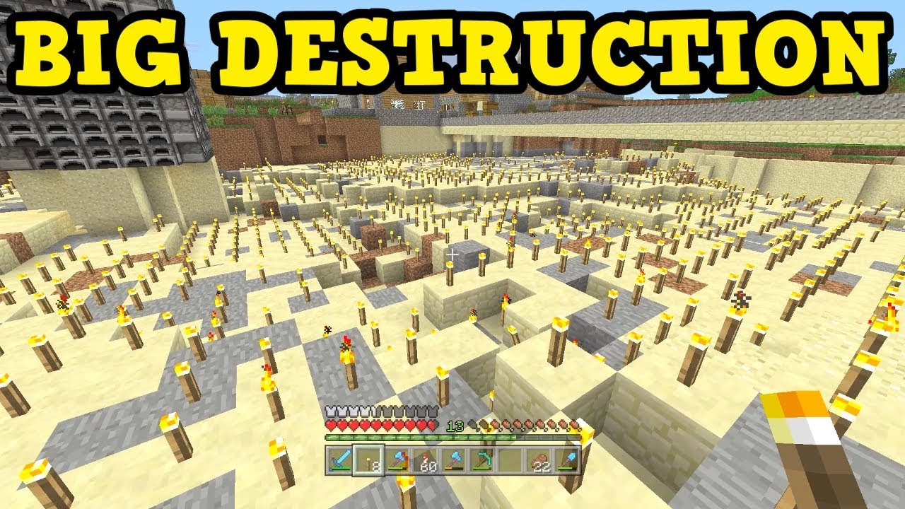Minecraft Xbox One / PE - My Top 5 Biggest Destruction's - YouTube