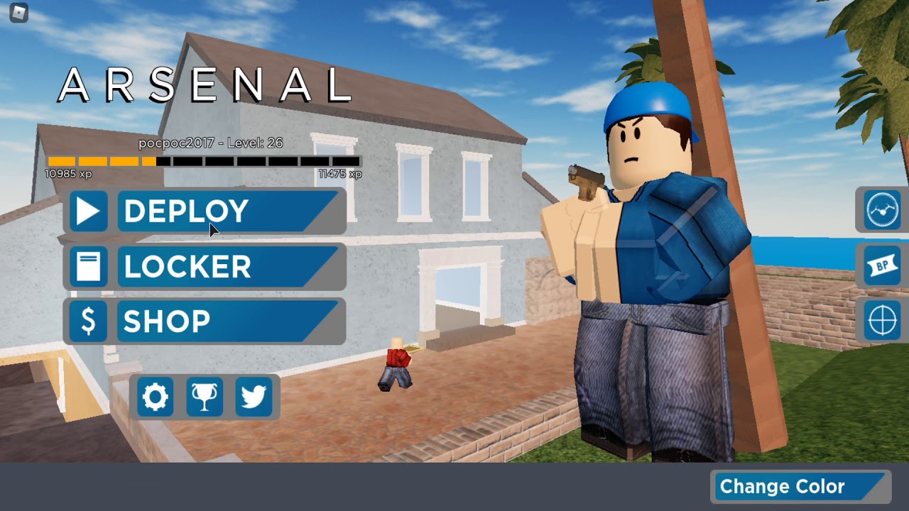 Playing Arsenal ROBLOX on my new laptop (Im using an alt bc I got ...