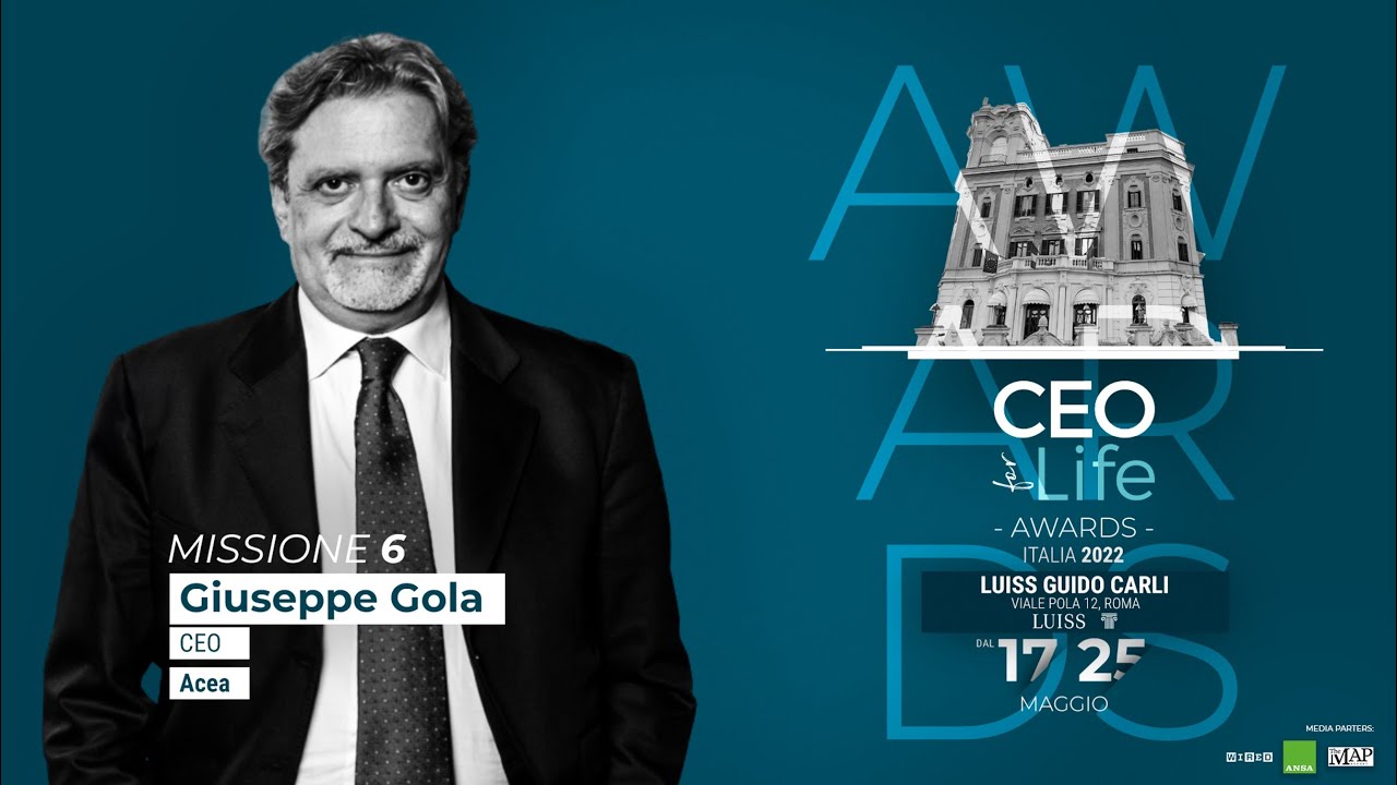 Giuseppe Gola, CEO ACEA - CEOforLIFE Awards Italia 2022 - YouTube