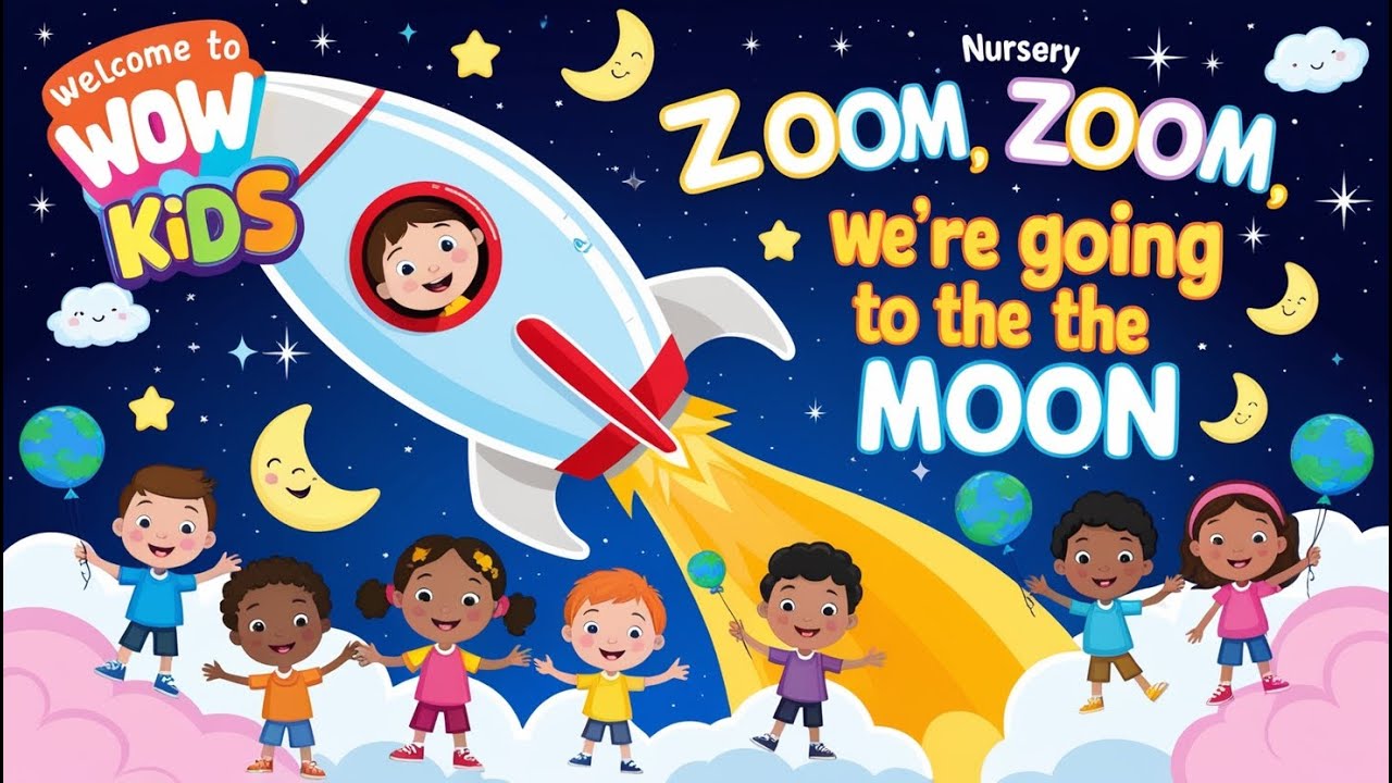 Welcome to Wow Kids || 🚀 Zoom, Zoom, We’re Going to the Moon || Nursery ...