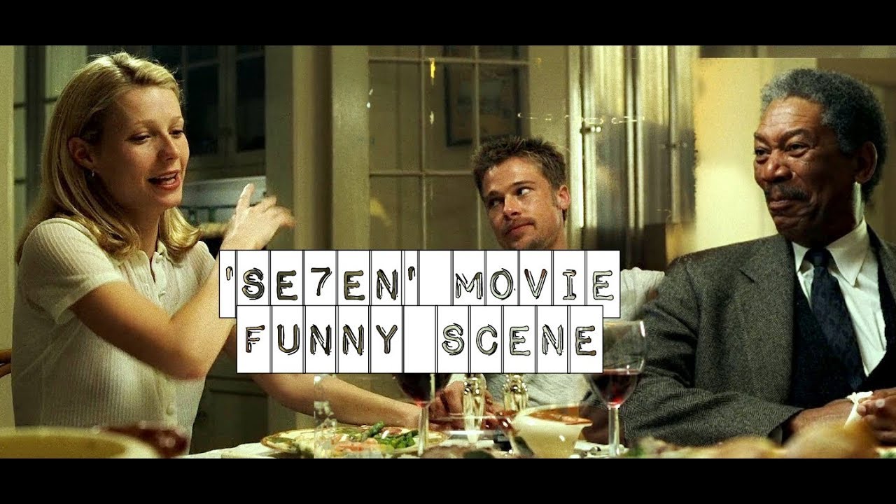 Se7en movie - Funny scene || Brad Pitt Gwyneth Paltrow Morgan Freeman ...