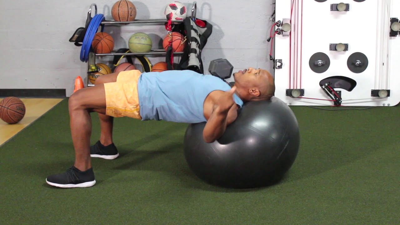 HOW TO DO SINGLE ARM DUMBBELL CHEST PRESS WITH STABILITY BALL - YouTube