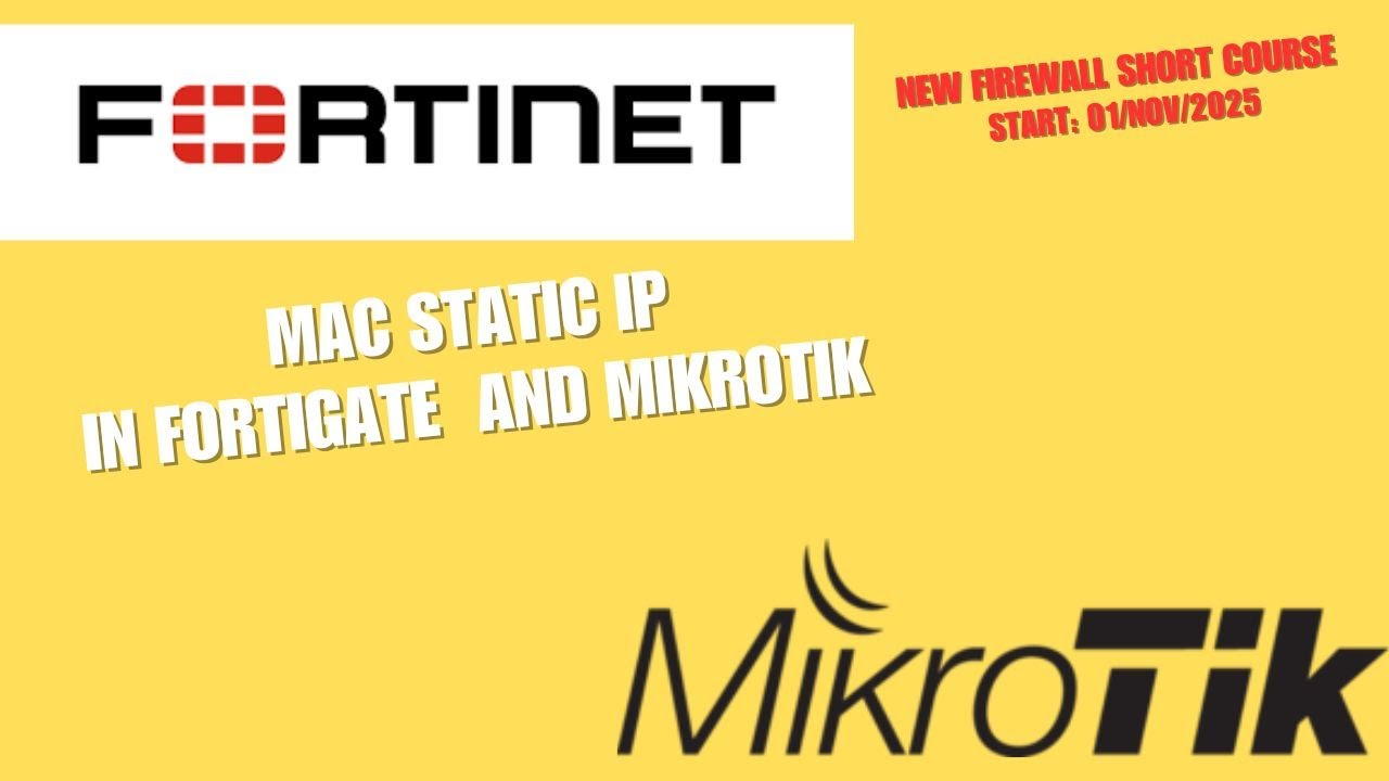 How to mac static ip in fortigate and Mikrotik - YouTube