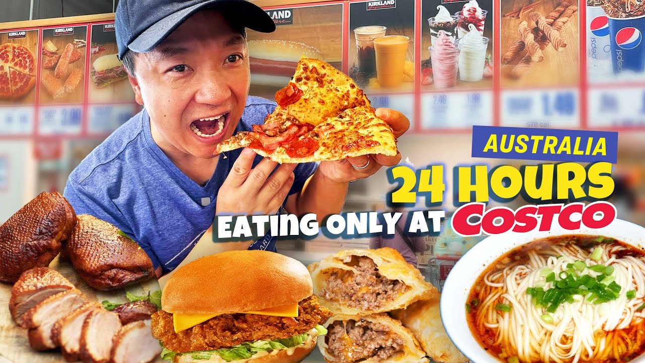24 Hours Eating ONLY at Costco in Sydney Australia | BEST Costco ...