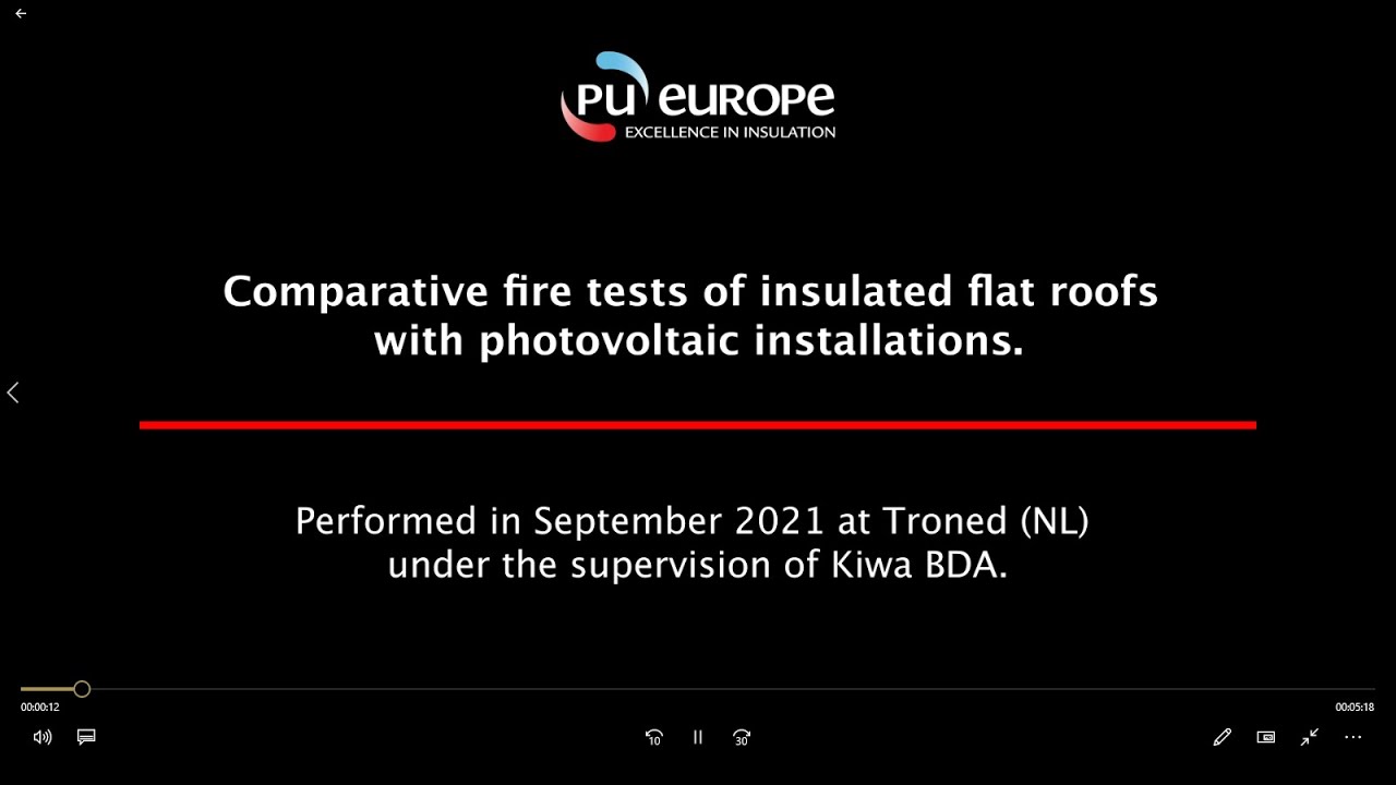 Comparative fire tests of insulated flat roofs with photovoltaic ...