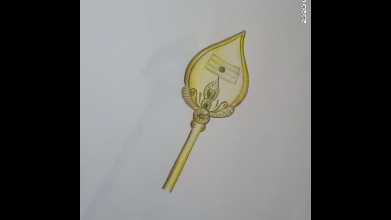 How to Draw Murugan' s Vel // தமிழ் கடவுள் முருகன் வேல் // Easy colour ...