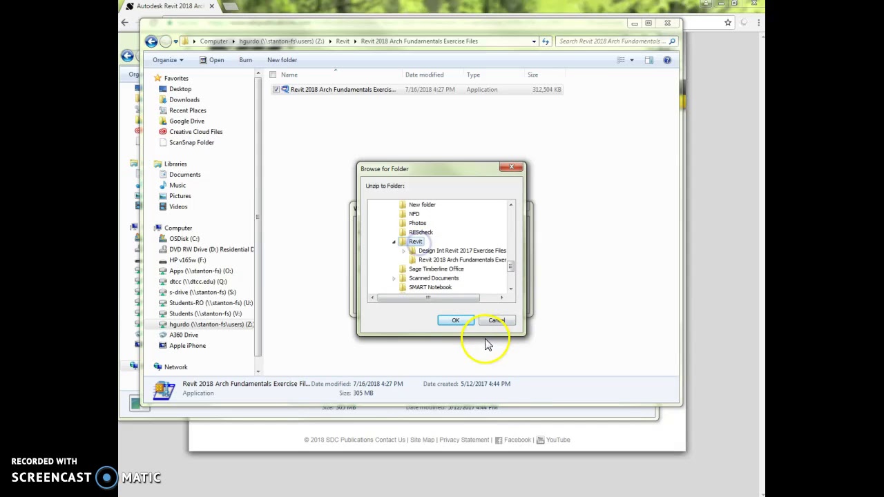 Downloading Practice Files Revit 2018 - YouTube