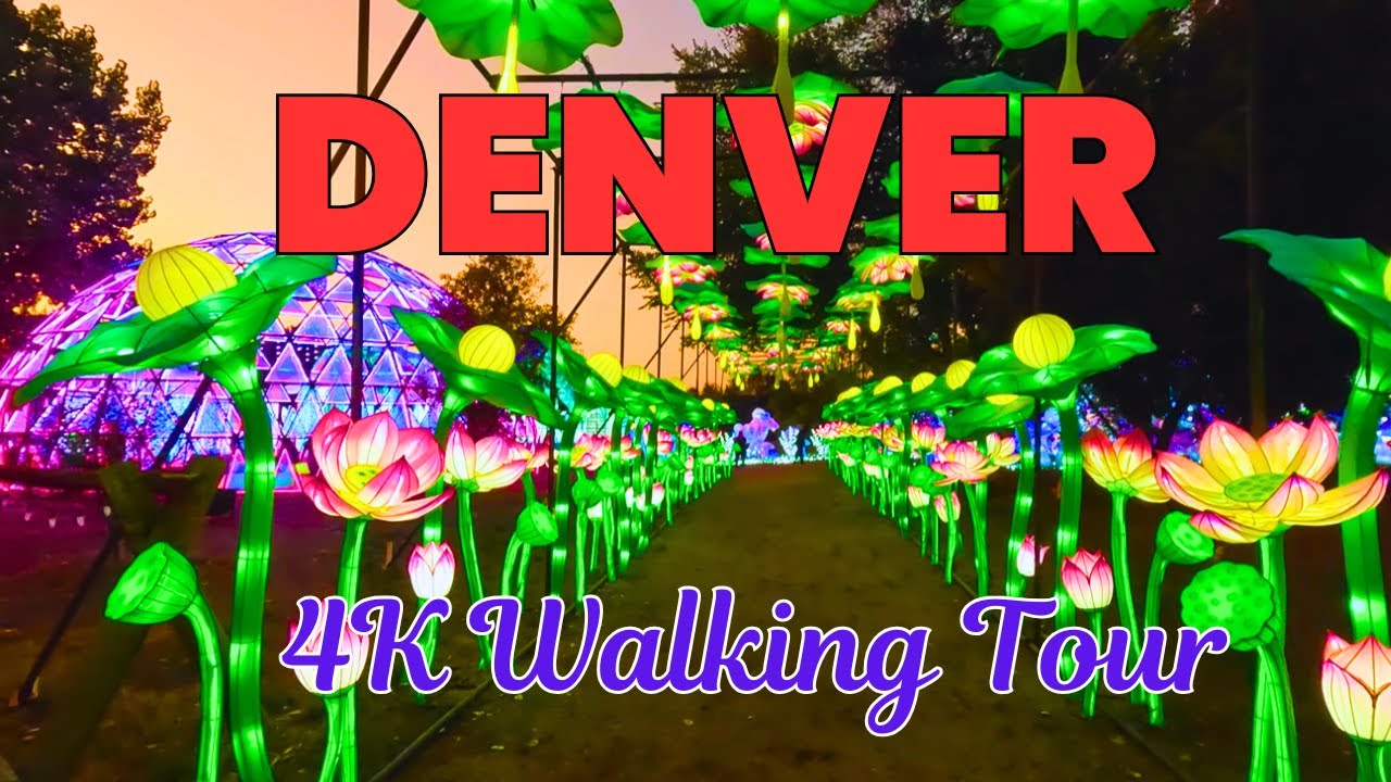 4K Walking Tour | Bright Nights in Denver | Colorado | A Magical Evening Stroll | USA | 2025 ...