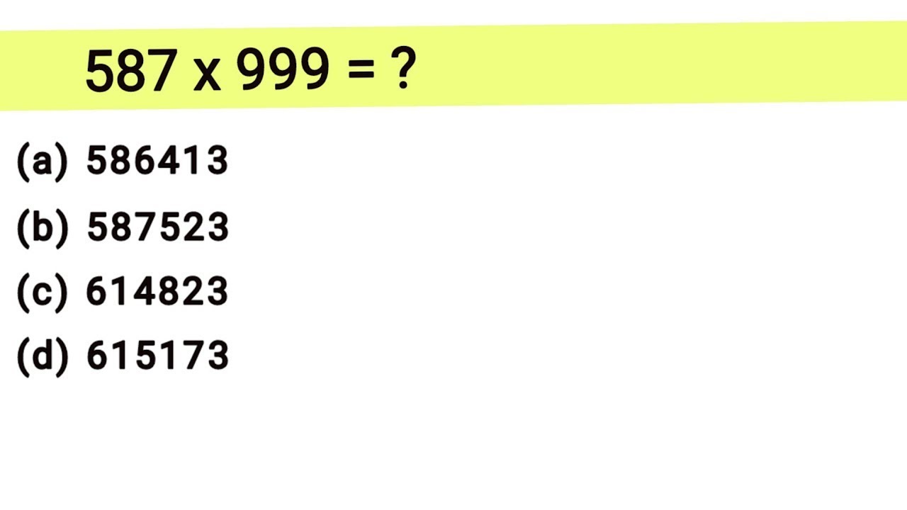 587×999=? (Short Maths) - YouTube