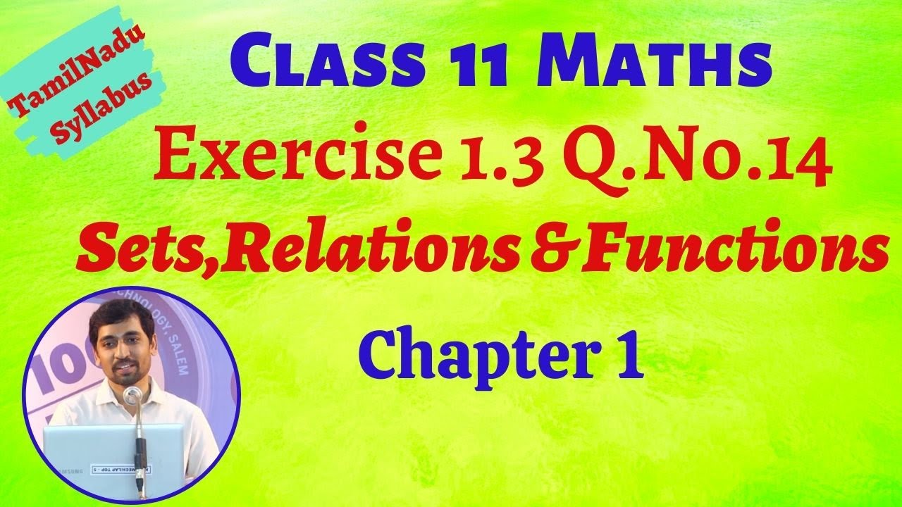 TN Class 11 Maths Ex 1.3 Sum 14 Sets Relations and Functions Chapter 1 ...