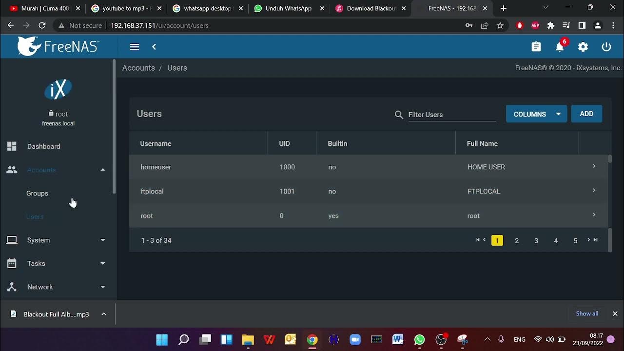 #1 Daily Report Work IT Support With FreeNAS 2021 FTP Server Setting - YouTube