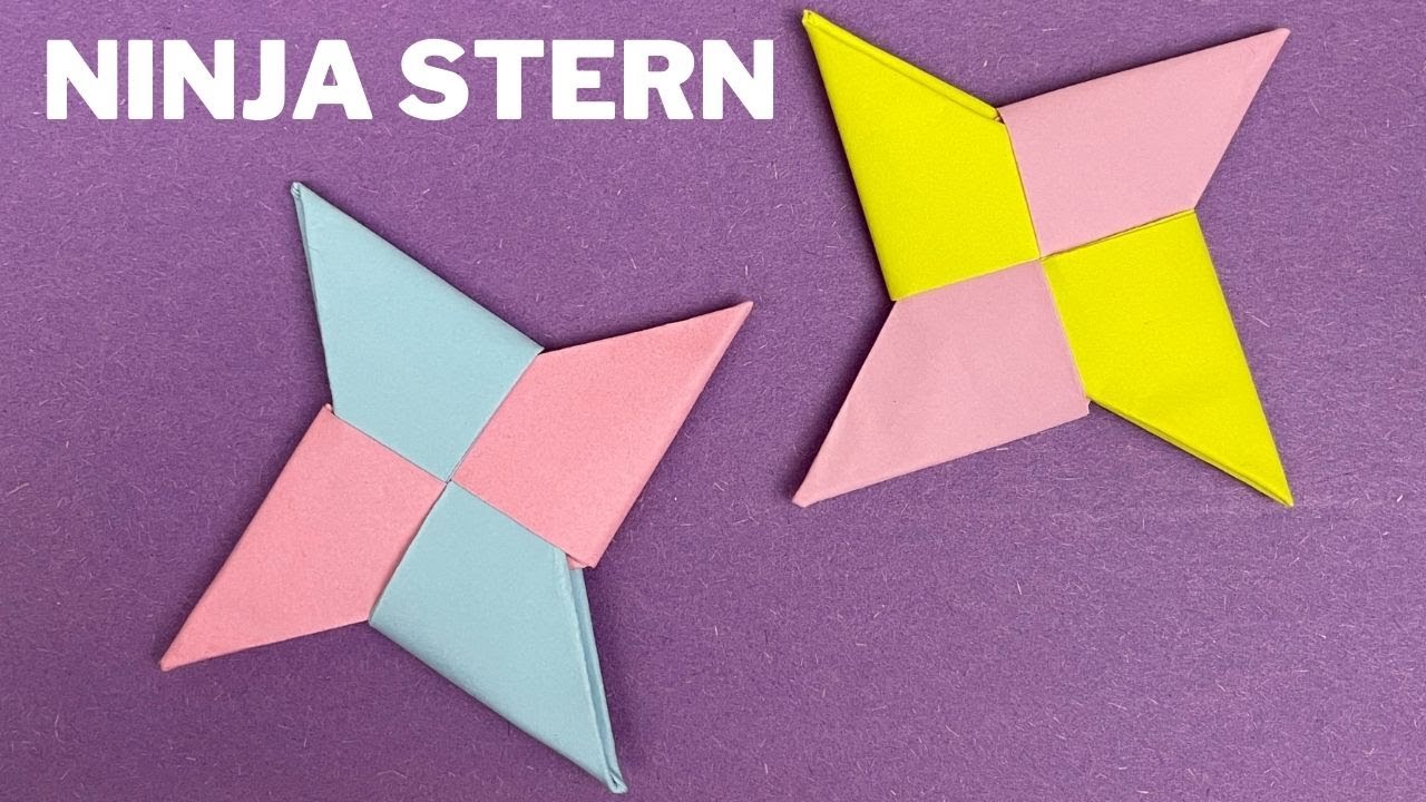 Sensationell Einfach! - Origami Ninja Stern (Shuriken) Selber Falten ...