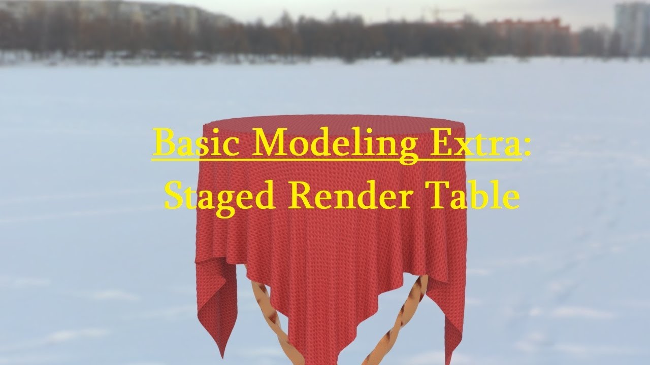 Basic Modeling Extra: Staged Render Table - YouTube