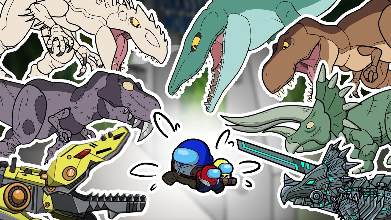 AMONG US VS DINOSAURS COMPLETE EDITION I AMONG US ANIMATION - YouTube