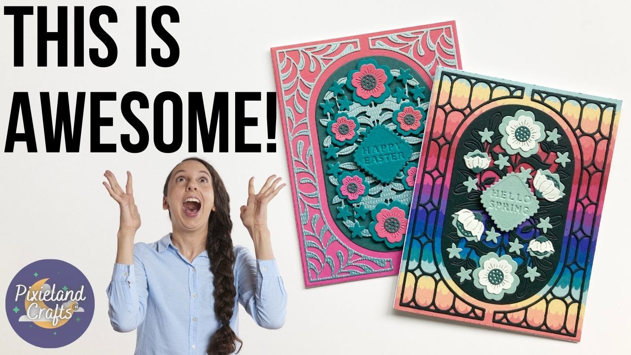 WOW! 2 Spring Reflection Cards | Spellbinders Large Die Of The Month ...