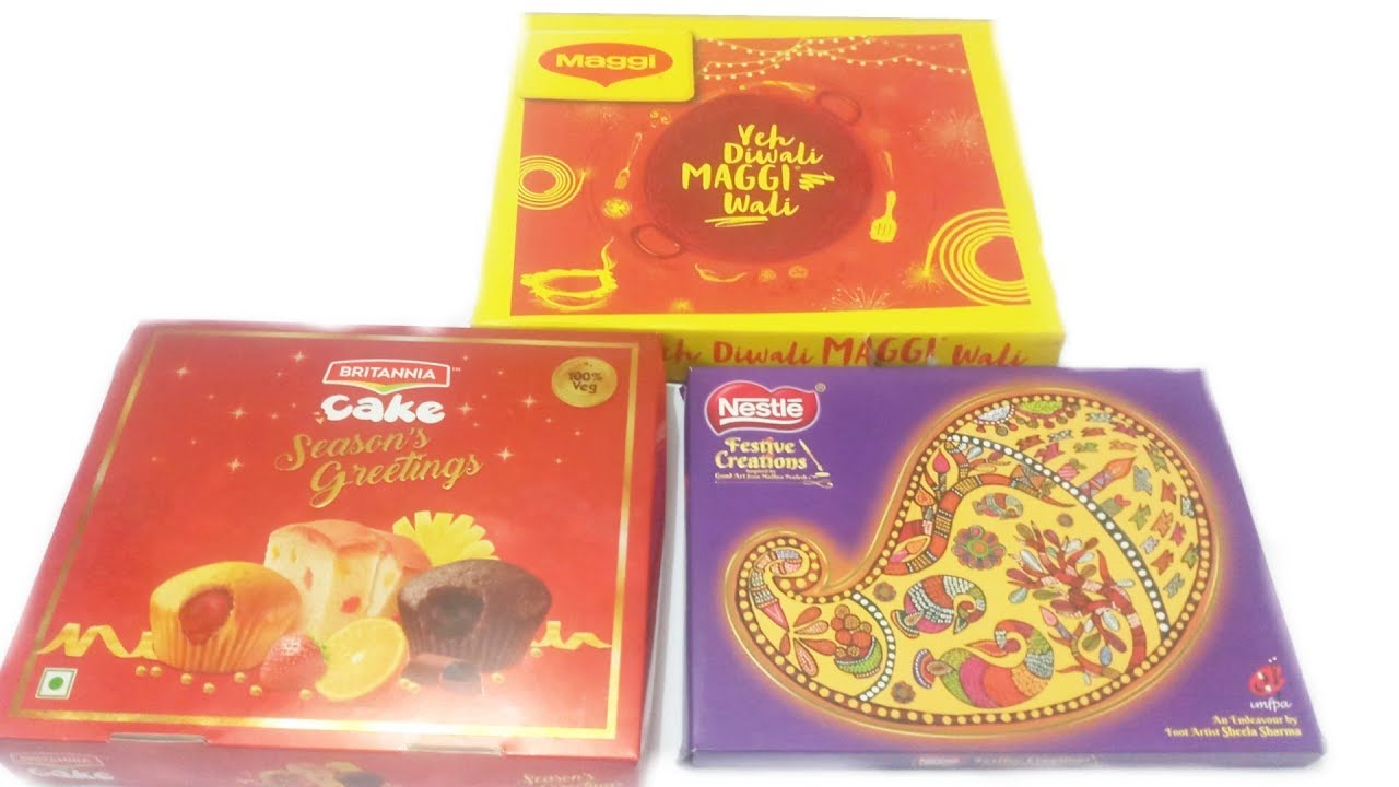 Festival gift pack NESTLE,BRITANNIA, Maggi festival gift packs - YouTube