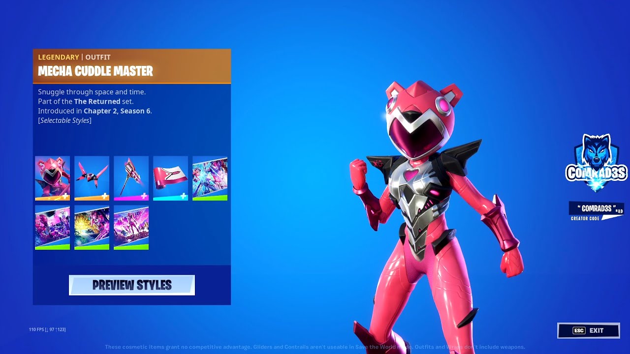 Mecha Cuddle Master June Crew Pack Item Shop Preview - June Crew Skin ...