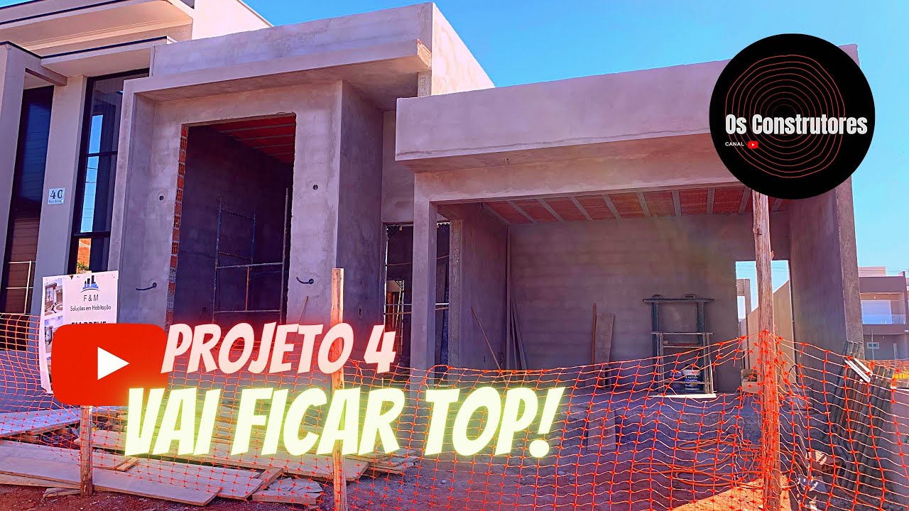 PROJETO 4 #E14 - REBOCO EXTERNO Finalizando parte de reboco ...