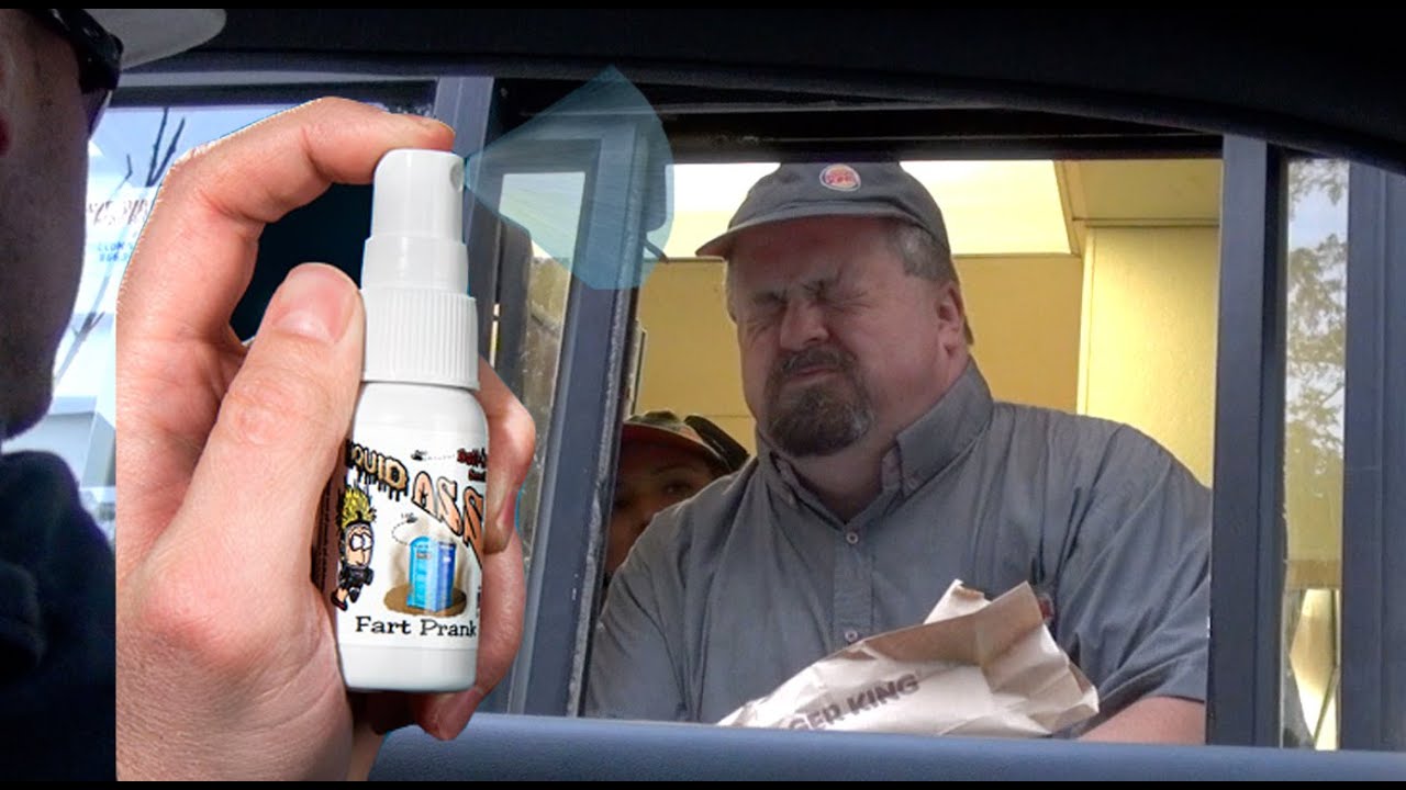 HORRIBLE DRIVE THRU FART SPRAY PRANK (Poop Prank) - YouTube